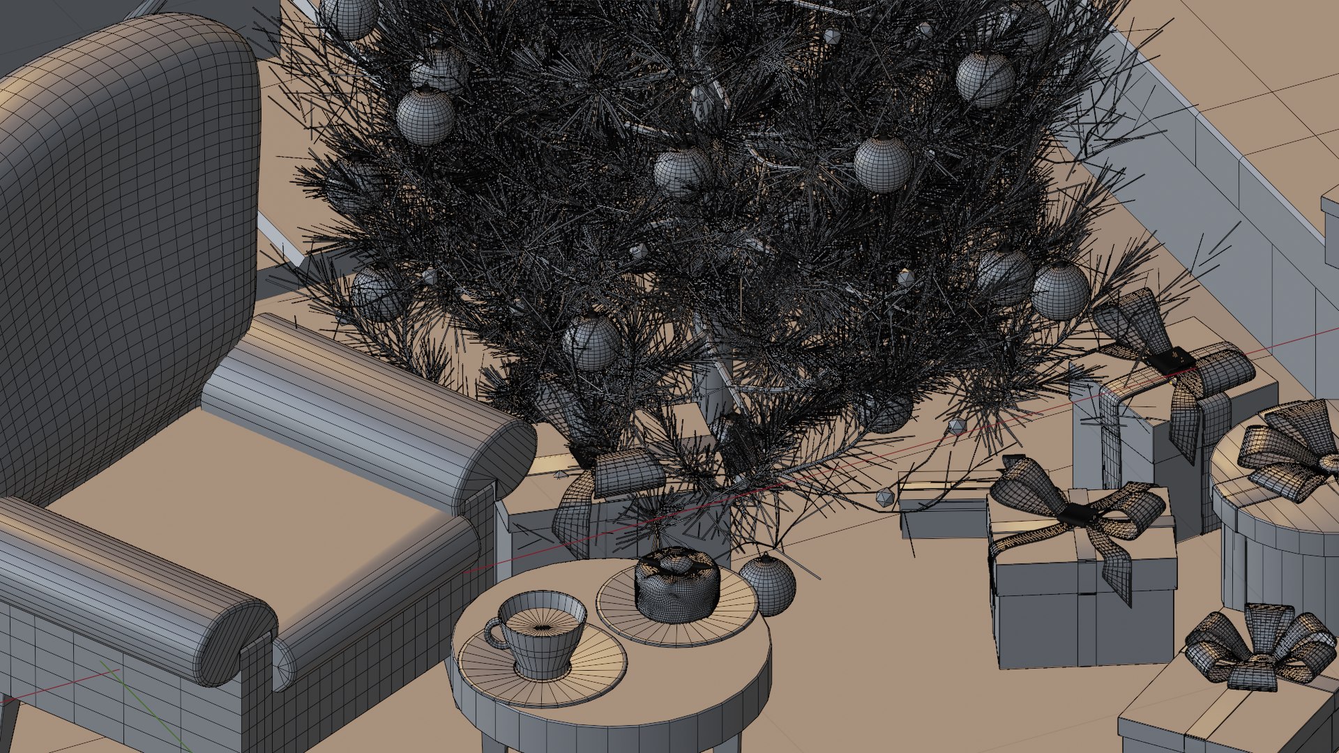 3D New Year Scene - TurboSquid 1808654