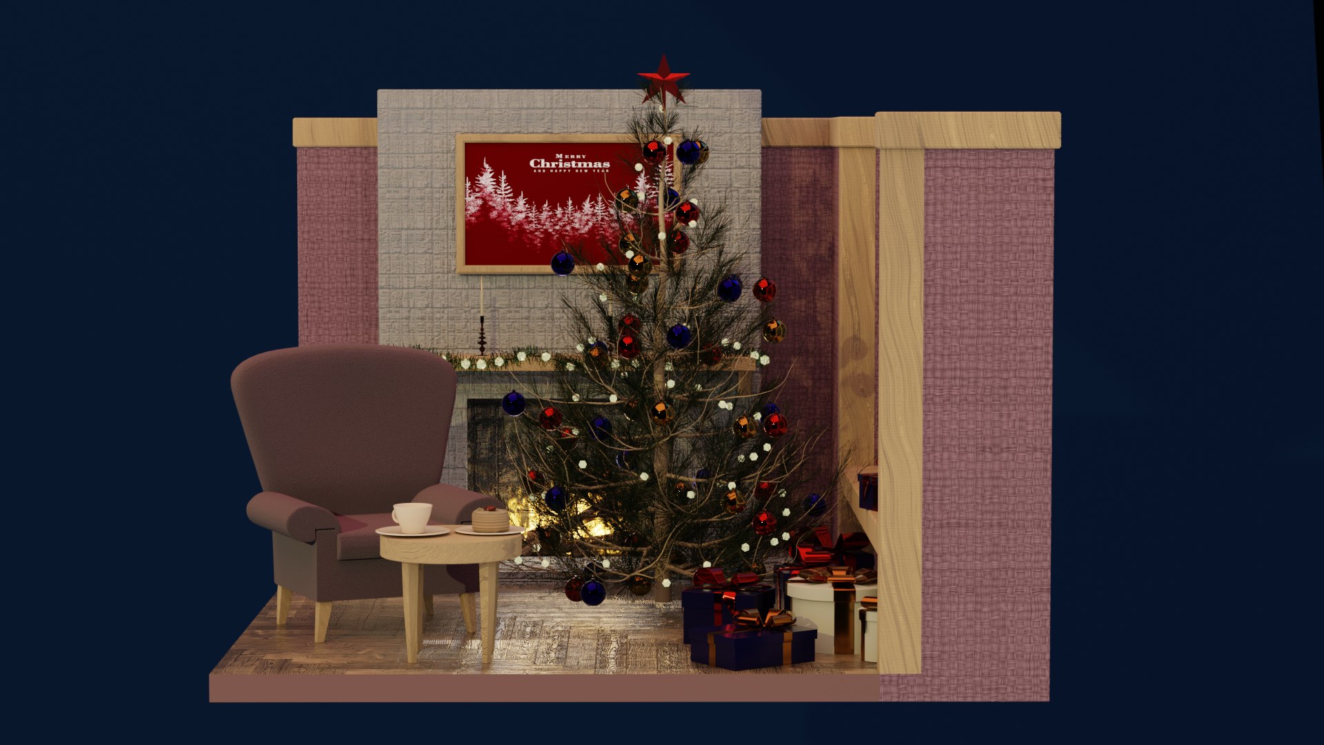 3D New Year Scene - TurboSquid 1808654