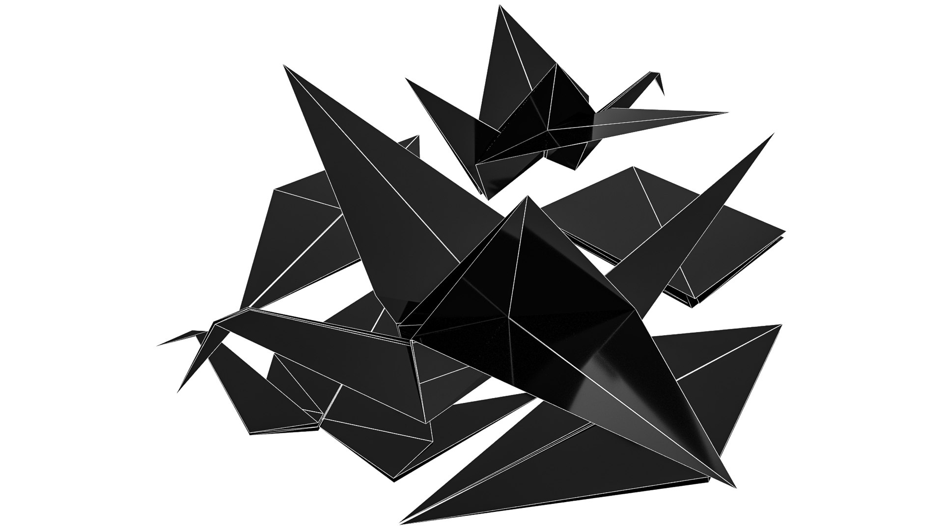 Origami crane 3D model - TurboSquid 1672542