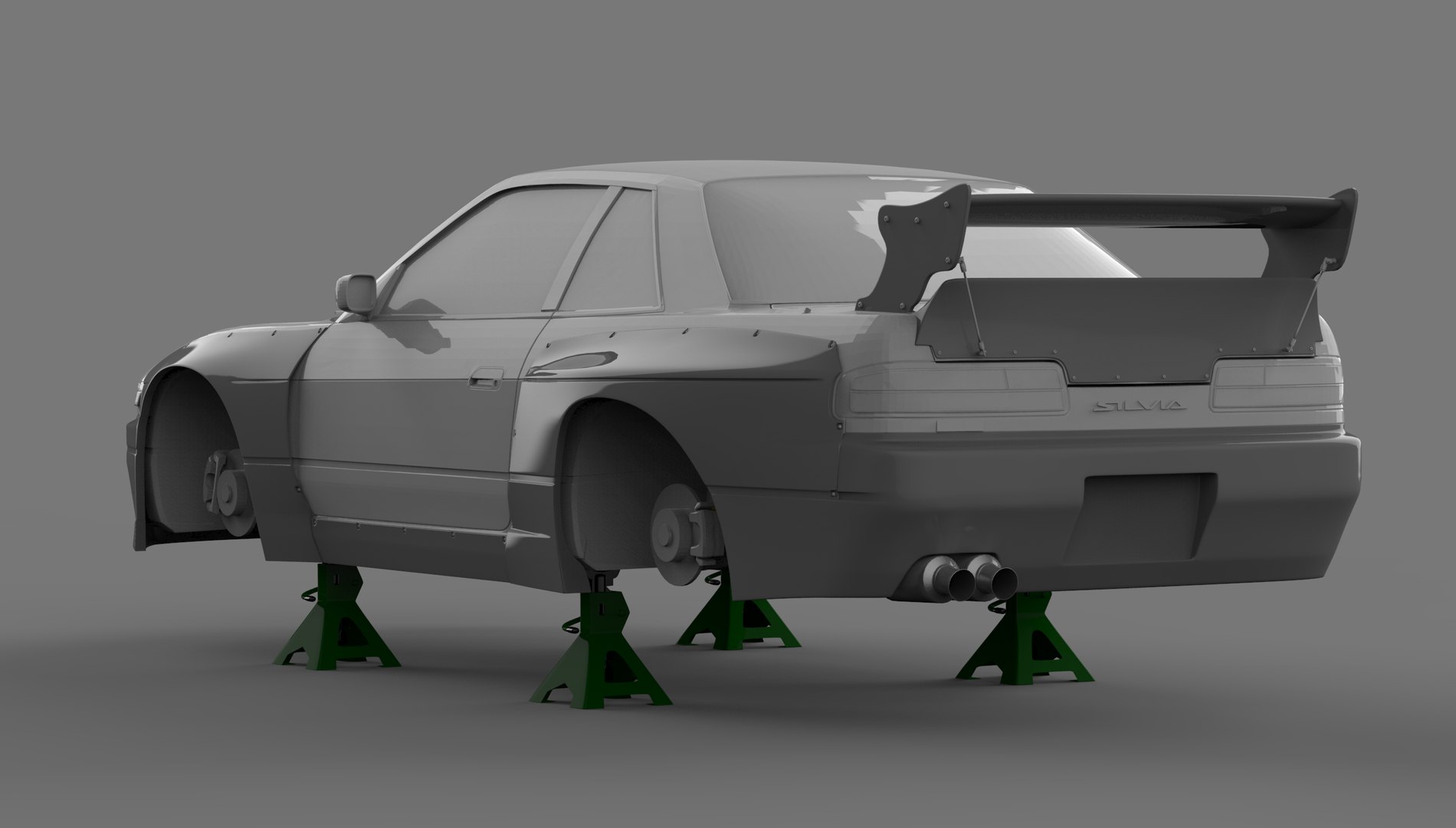 Pandem V3 S13 Silvia Full Bodykit 3D - TurboSquid 1835174