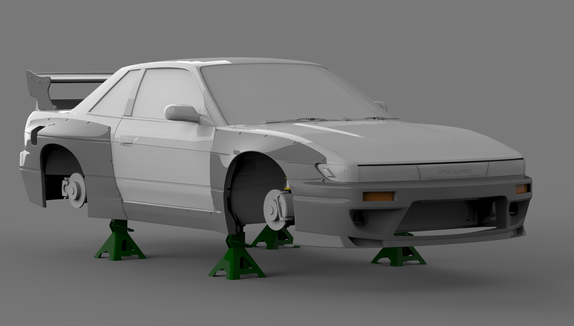 Pandem V3 S13 Silvia Full Bodykit Model 3D - TurboSquid 1835174