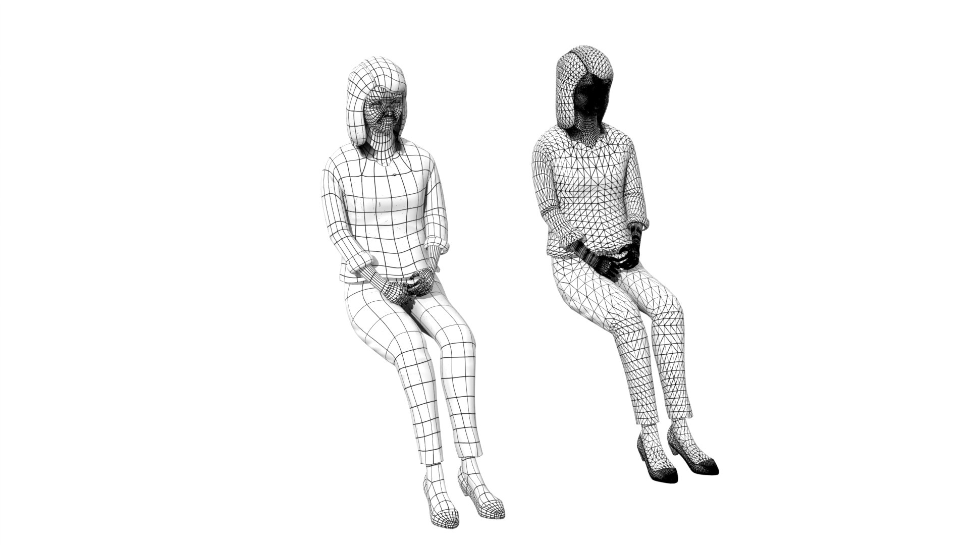 figure man woman 3d max