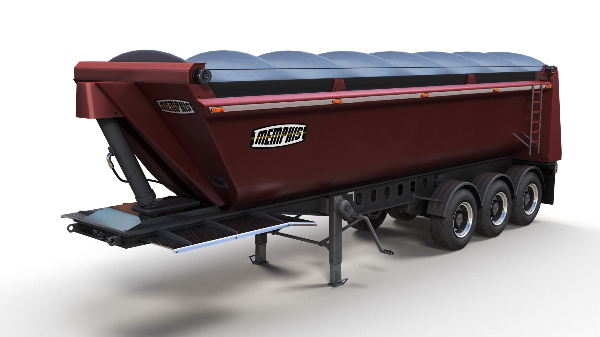 Dump Trailer PBR Model - TurboSquid 2155882