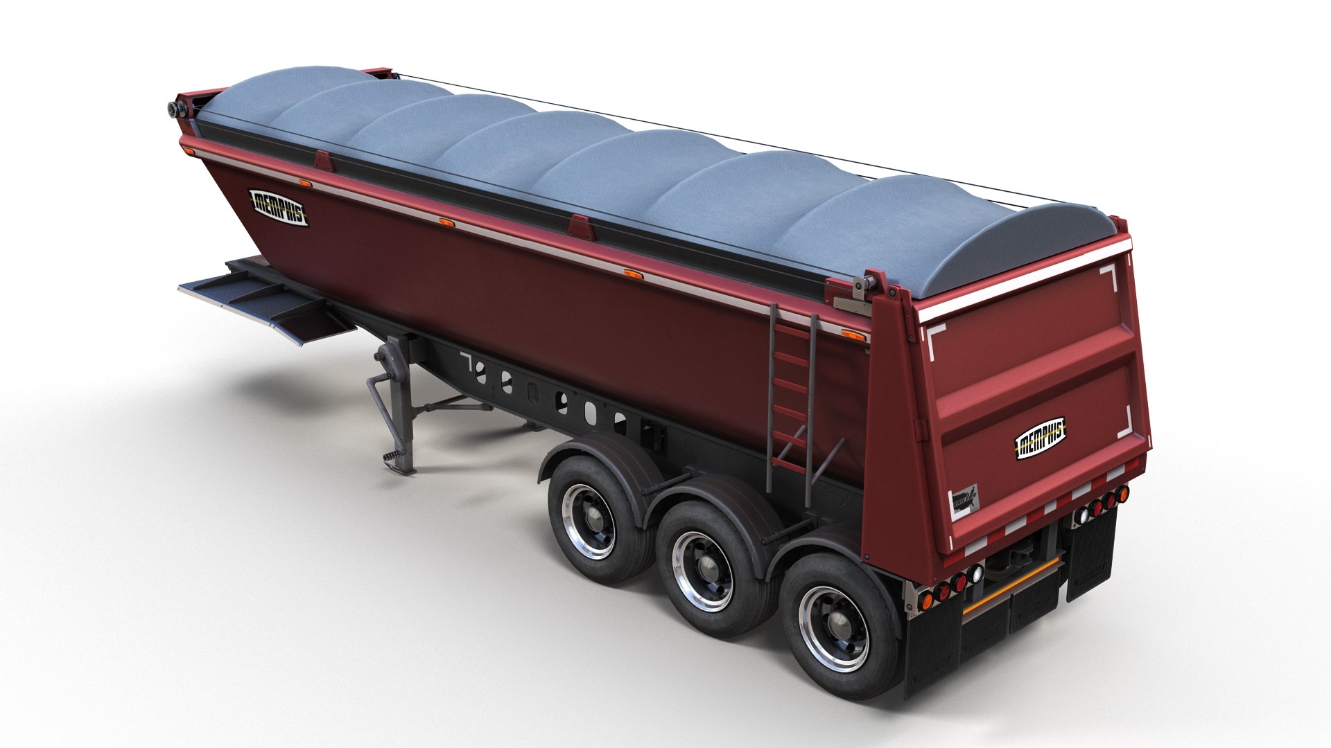 Dump Trailer PBR Model - TurboSquid 2155882