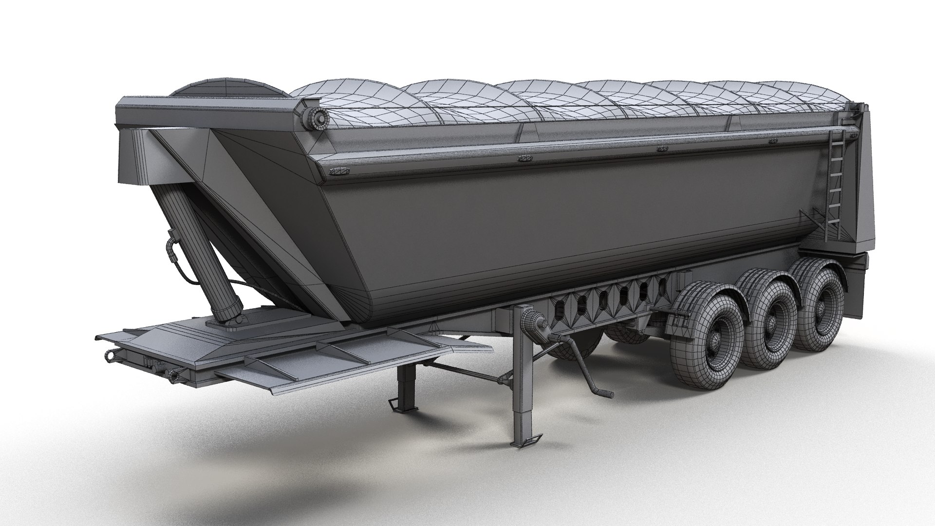 Dump trailer PBR model - TurboSquid 2155882