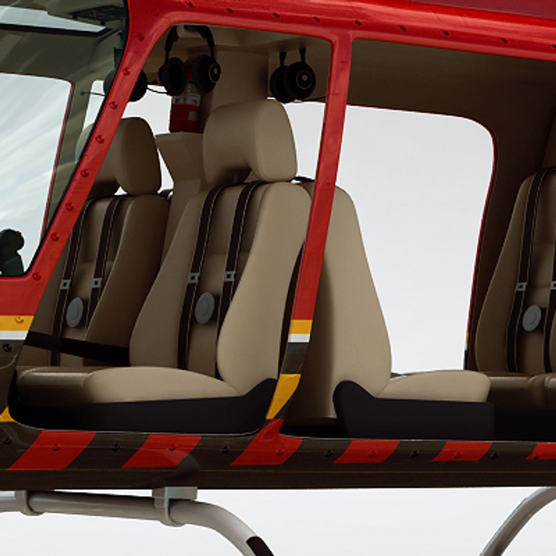 bell 206l helicopter interior c4d