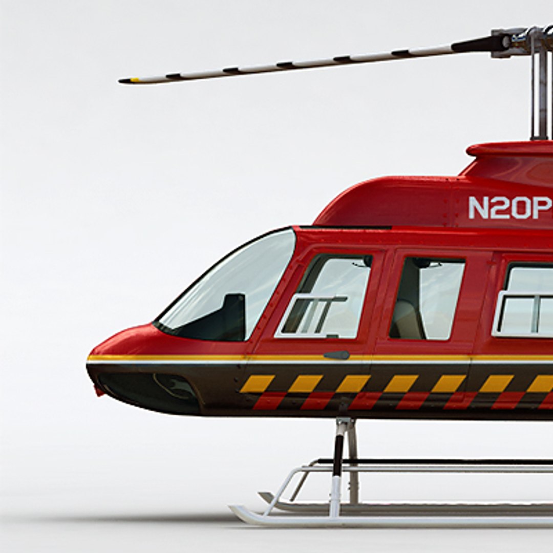 Bell 206l Helicopter Interior C4d