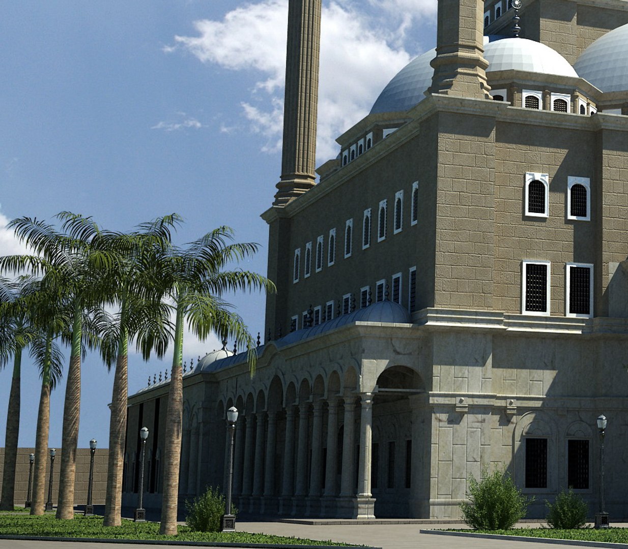 3ds Max Mosque Mohammed Ali
