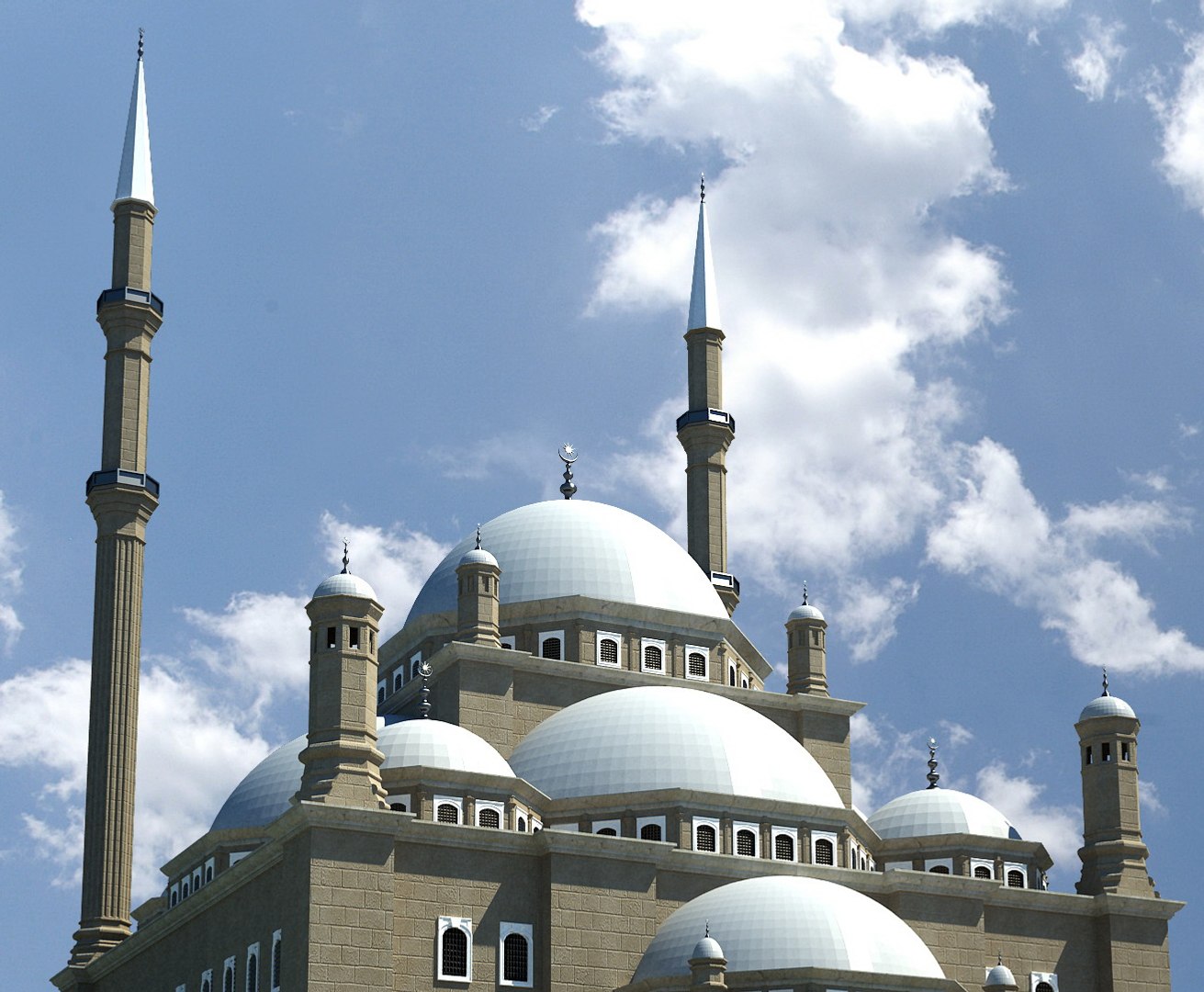 3ds Max Mosque Mohammed Ali