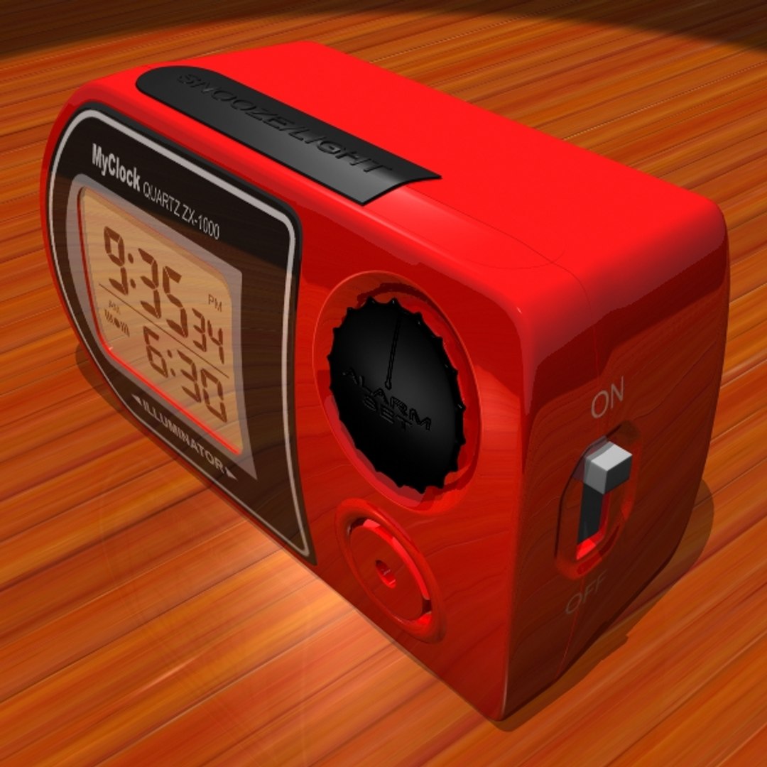 Digital Alarm Clock 3d Model
