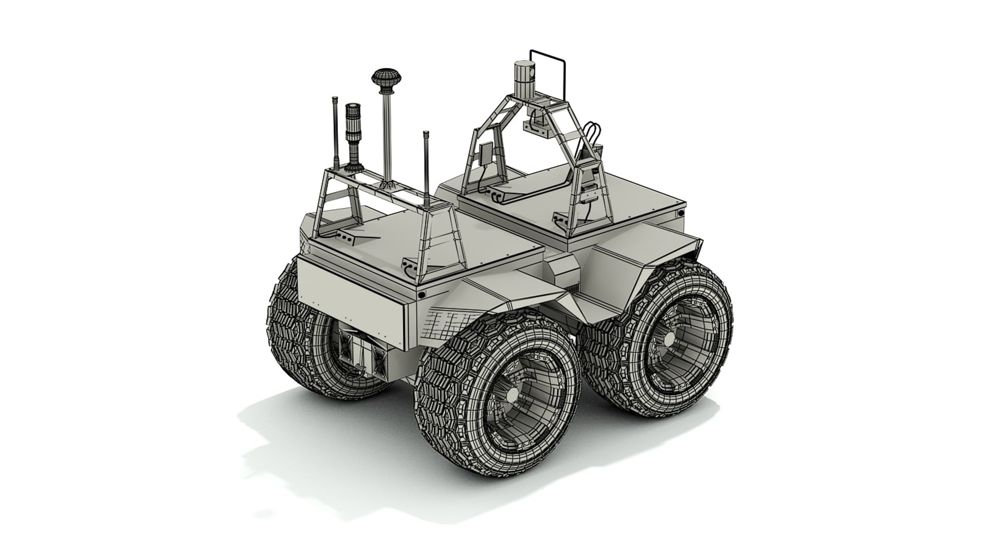 3d model grizzly robotic utility vehicle