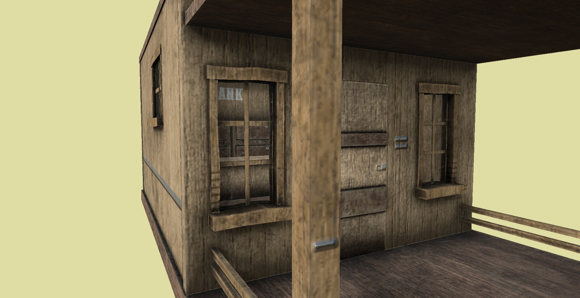 Western Bank - Wild West 3D Model - TurboSquid 1707509