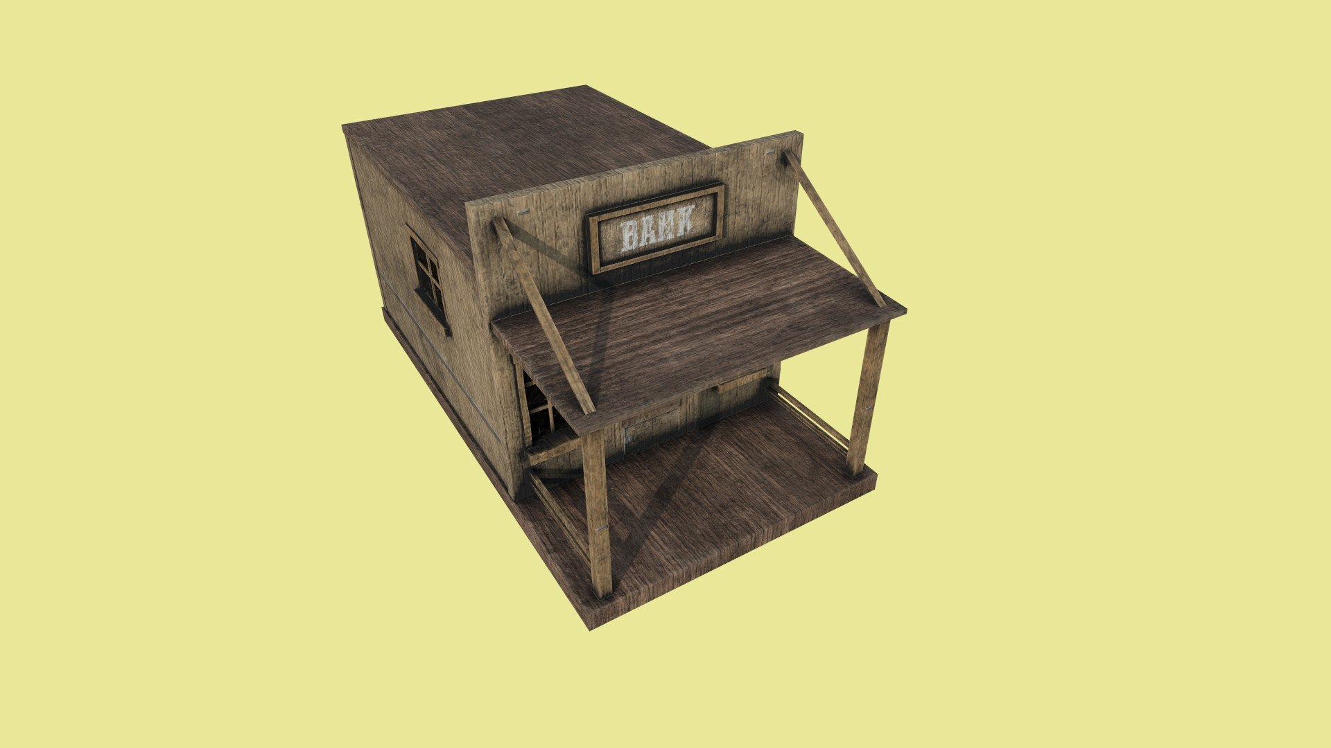 Western Bank - Wild West 3D Model - TurboSquid 1707509