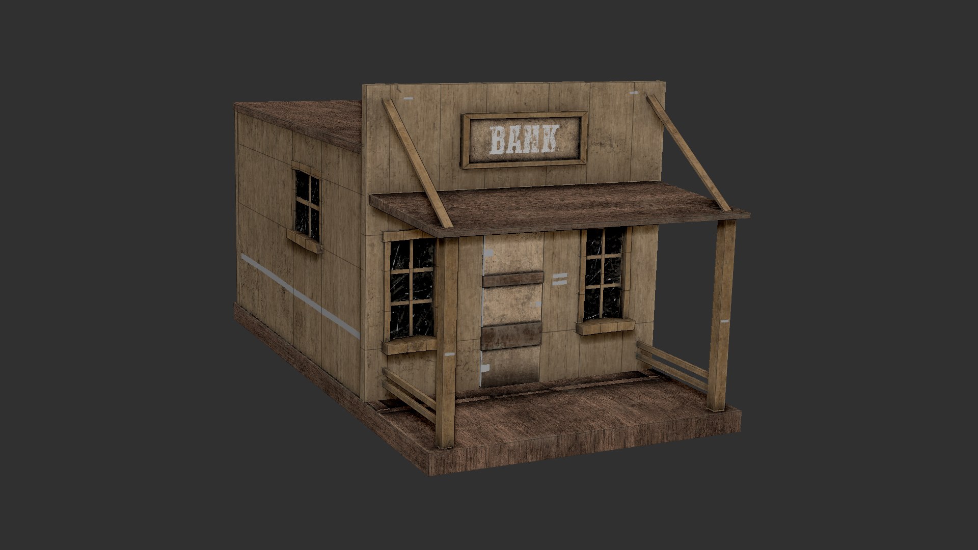 Western Bank - Wild West 3D Model - TurboSquid 1707509