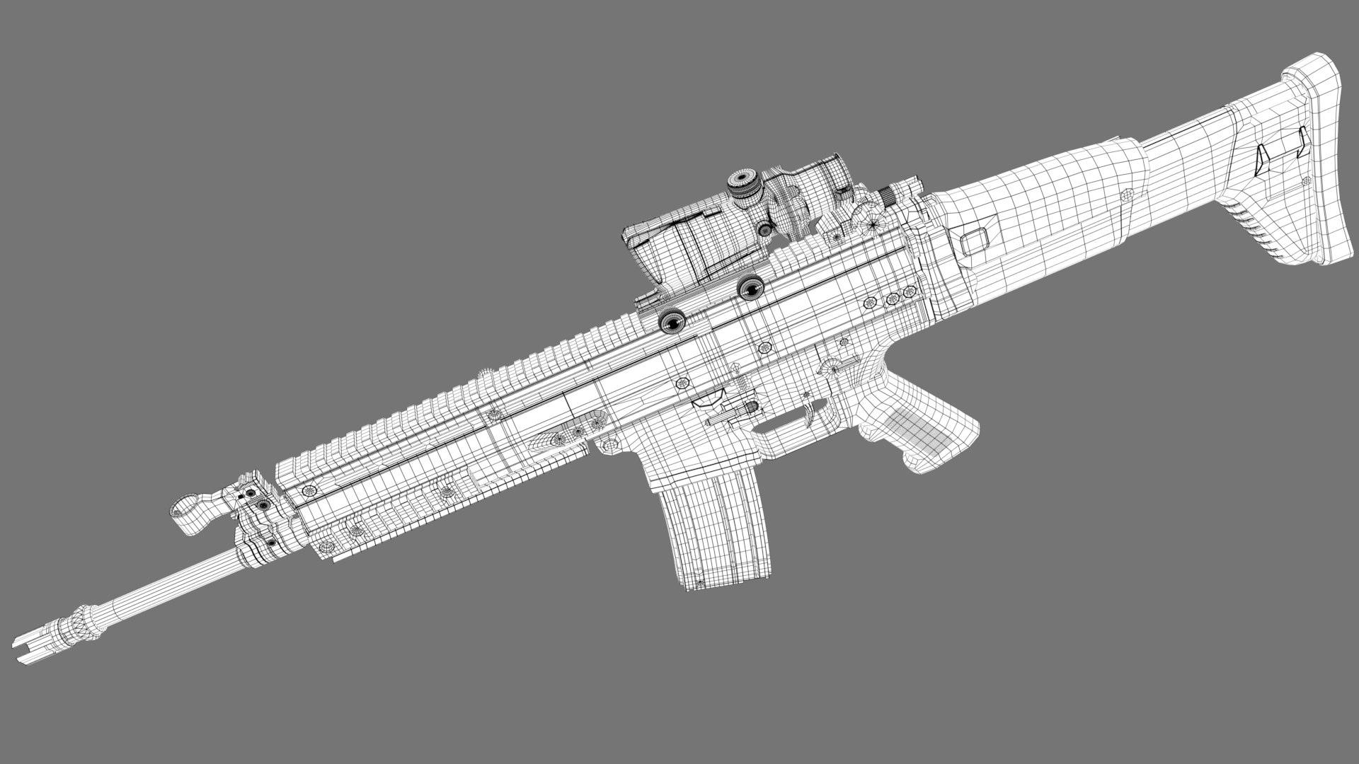 3D Scar-l Assault Rifle - TurboSquid 1377976