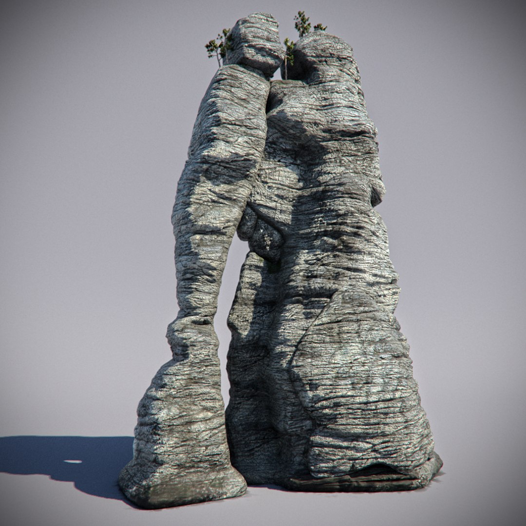 3d Forest Rock