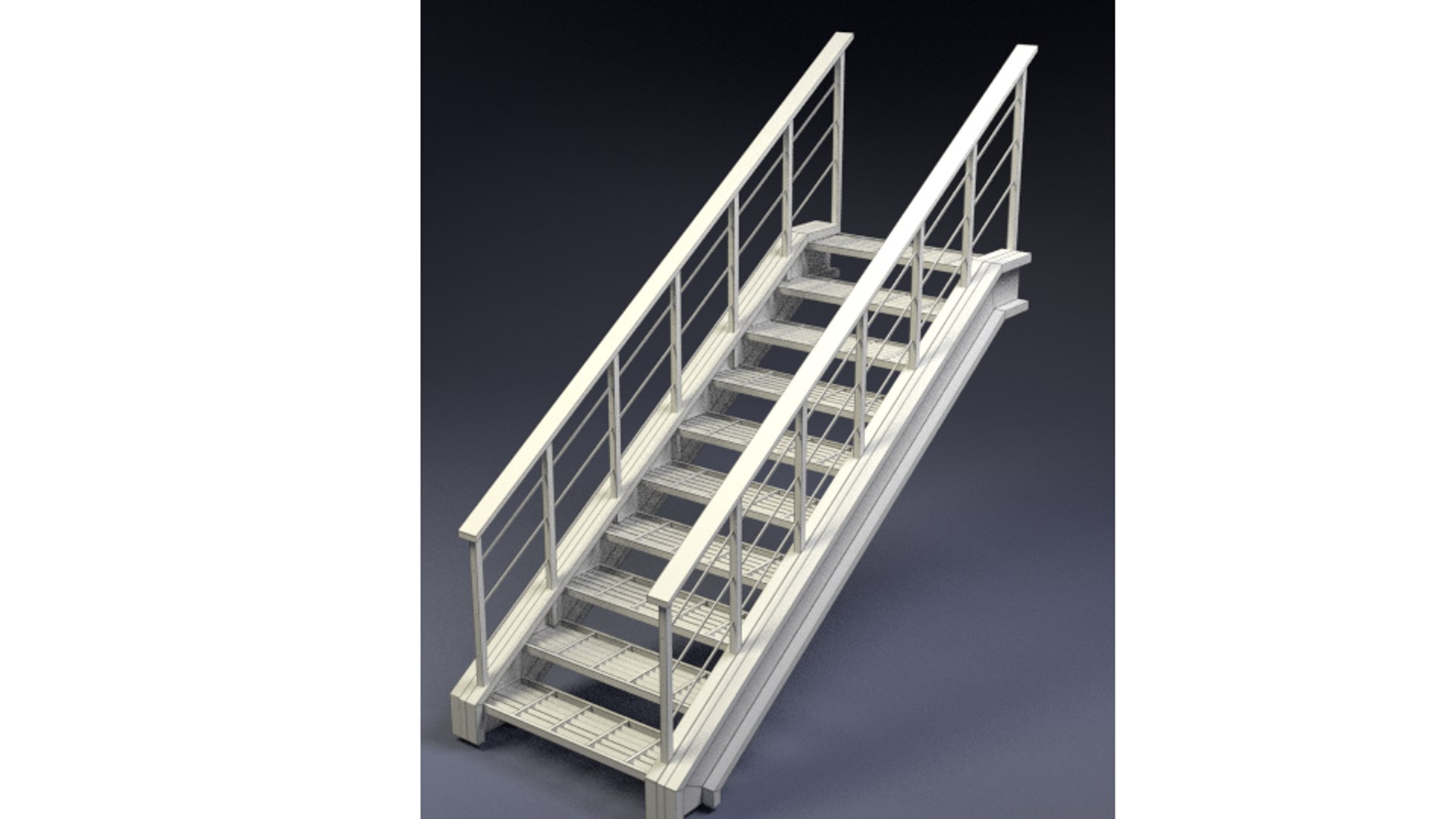 3d Model Simple Staircase