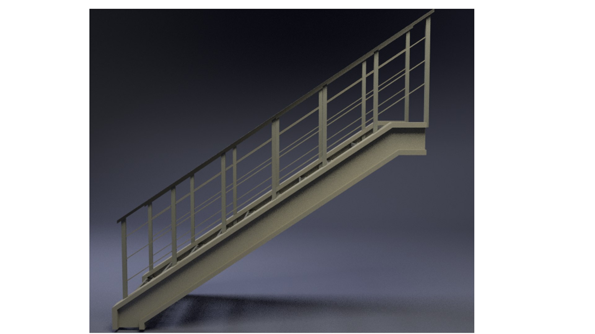 3d Model Simple Staircase