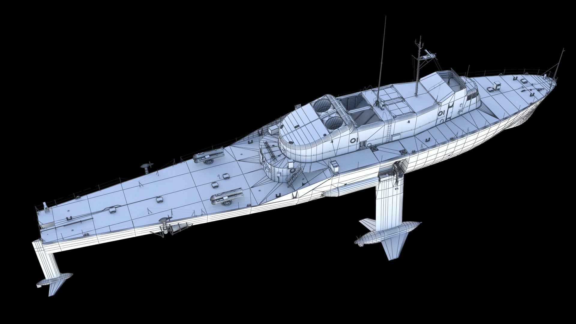 3D USS Plainview AGEH Hydrofoil Ship - TurboSquid 2184060