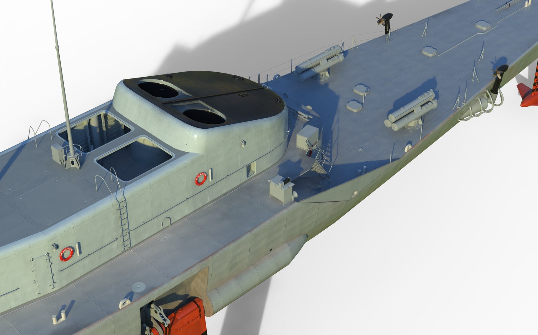 3D USS Plainview AGEH Hydrofoil Ship - TurboSquid 2184060