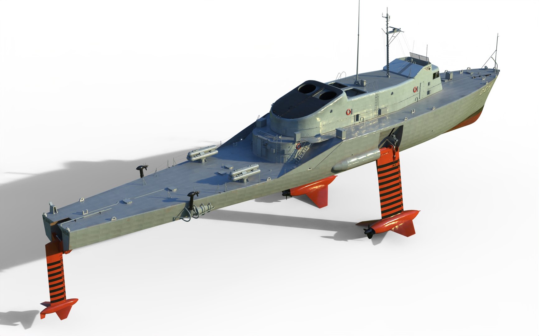 3D USS Plainview AGEH Hydrofoil Ship - TurboSquid 2184060