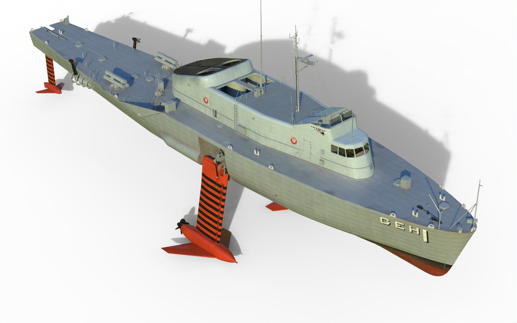 3D USS Plainview AGEH Hydrofoil Ship - TurboSquid 2184060