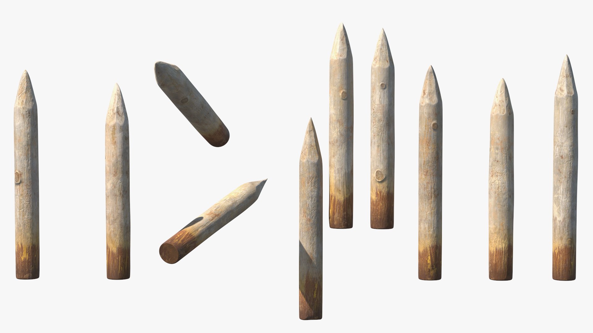 Old Wooden Stockade Fence 3D Model - TurboSquid 2349399