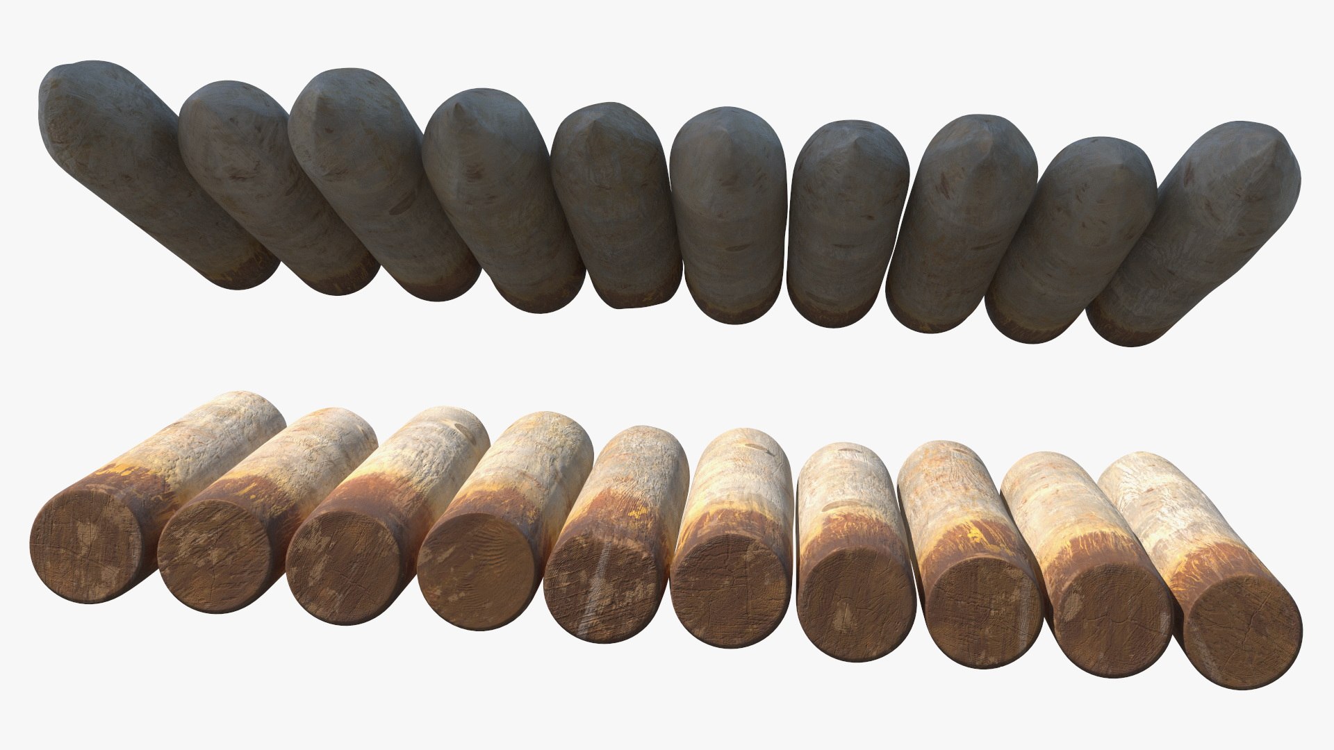 Old Wooden Stockade Fence 3D Model - TurboSquid 2349399