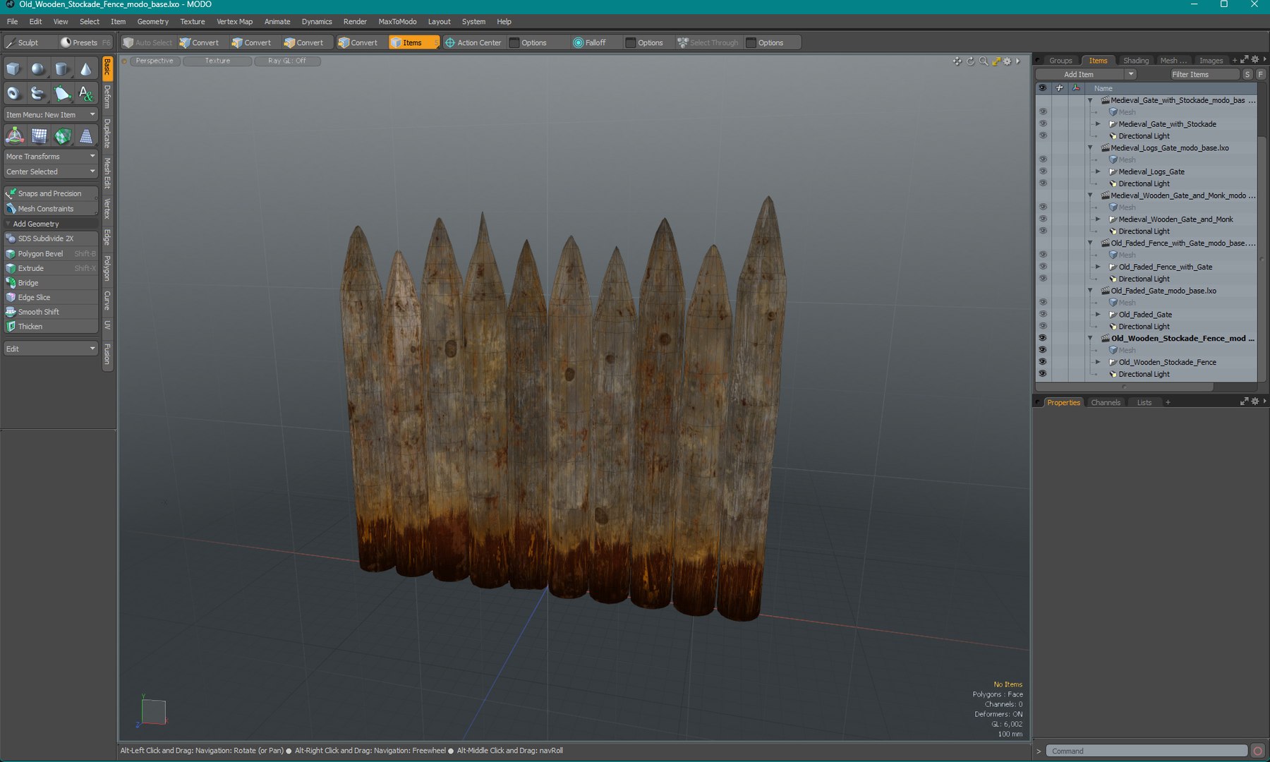 Old Wooden Stockade Fence 3D Model - TurboSquid 2349399