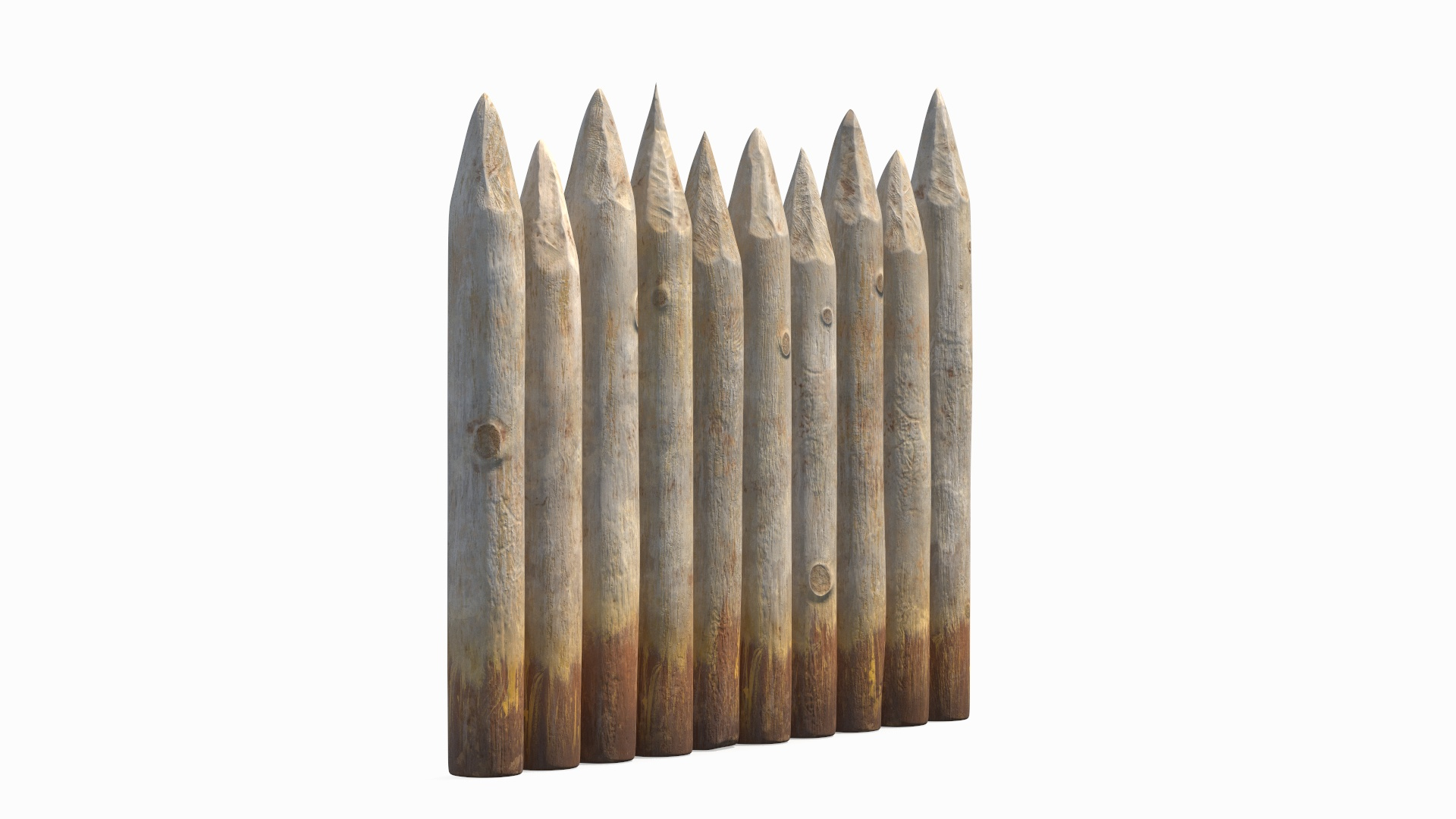 Old Wooden Stockade Fence 3D Model - TurboSquid 2349399