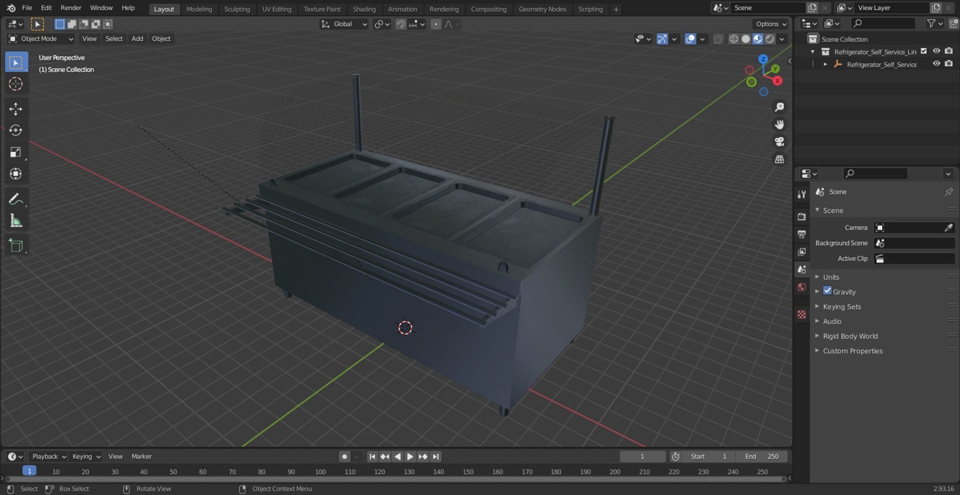 3D model Refrigerator Self Service Line Element - TurboSquid 2060345