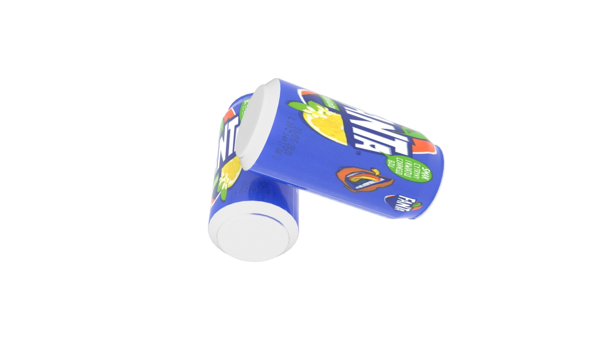 Fanta Cans model - TurboSquid 1752105