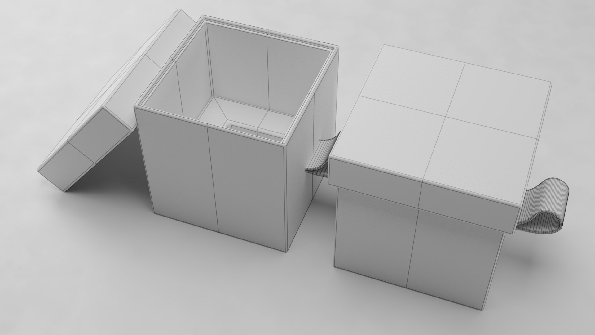 3D model Gift Boxes Model with Cardboard Material Blender1 - TurboSquid ...