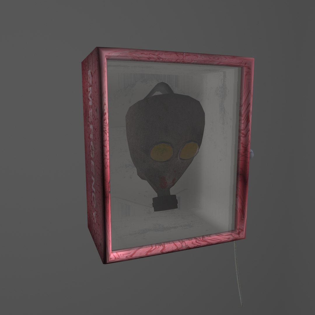 Gas Mask Emergency Box 3d Obj