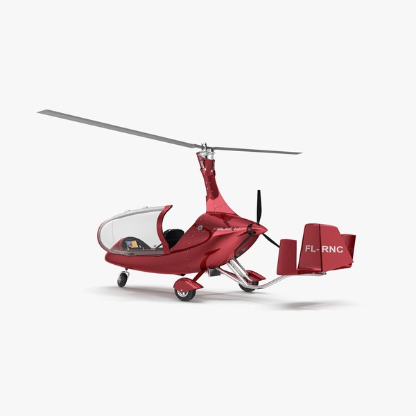 modèle 3D de Autogire Calidus 912 Rouge Rigged pour Cinema 4D ...