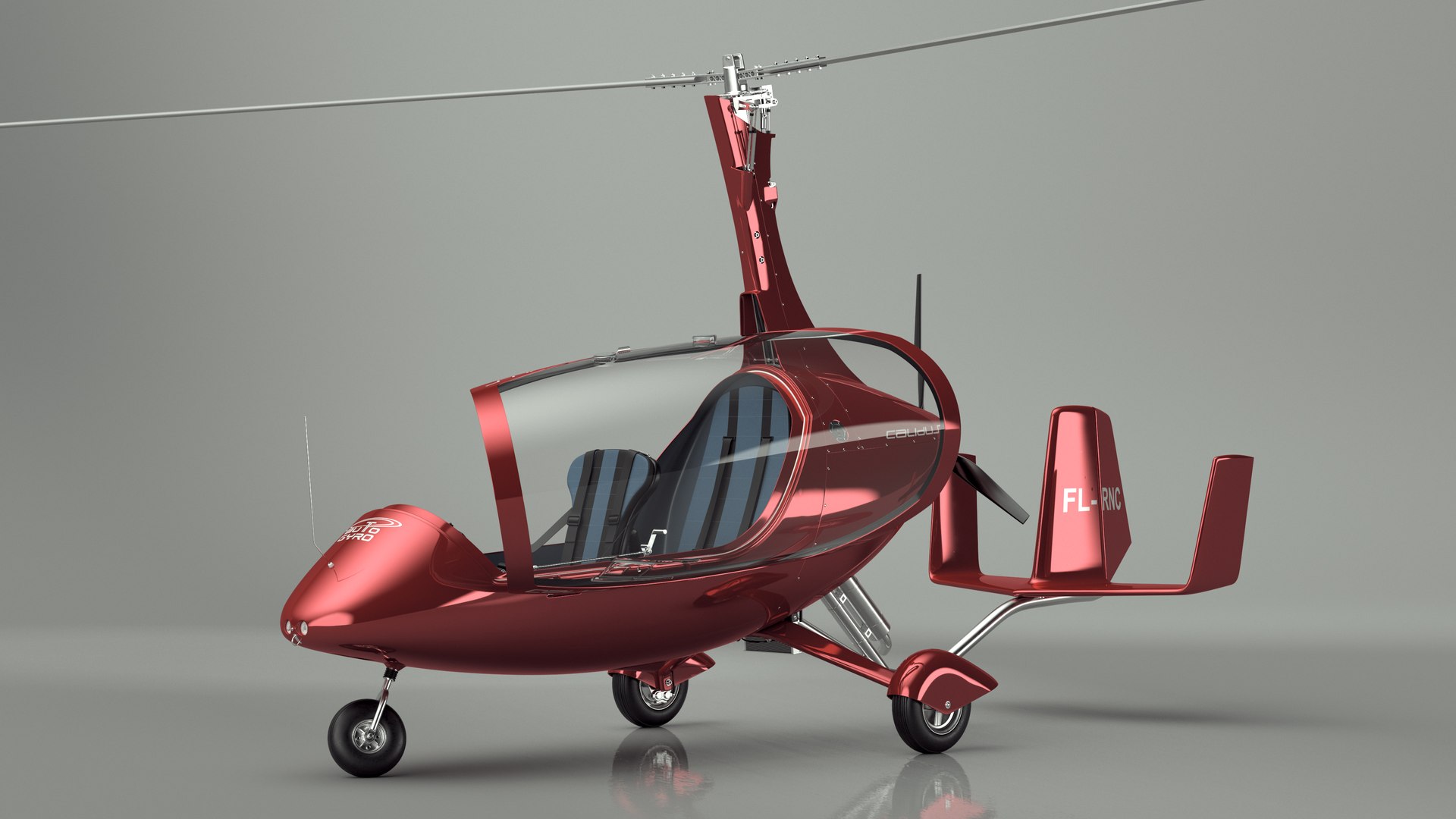 3D Model Gyroplane Calidus 912 Red Rigged For Cinema 4D - TurboSquid ...