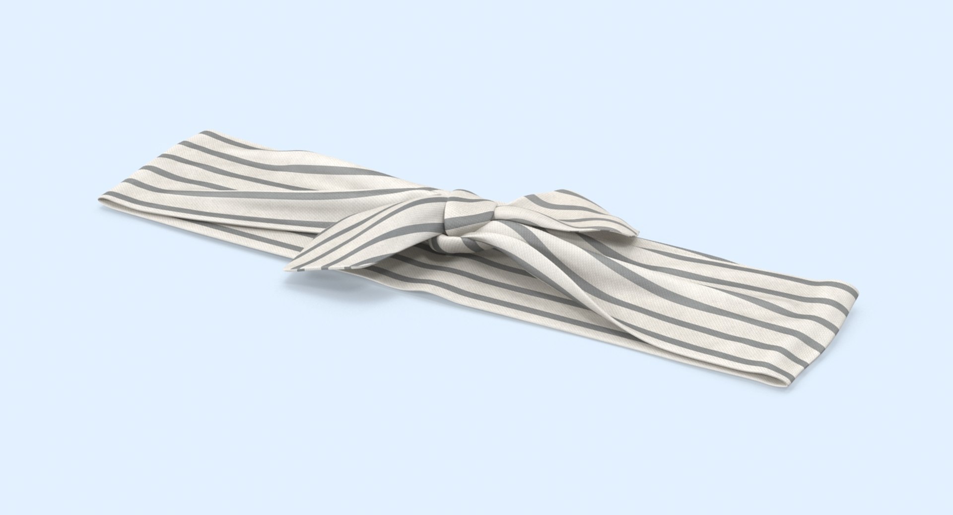 3d Model Bow Headband 02 Grey