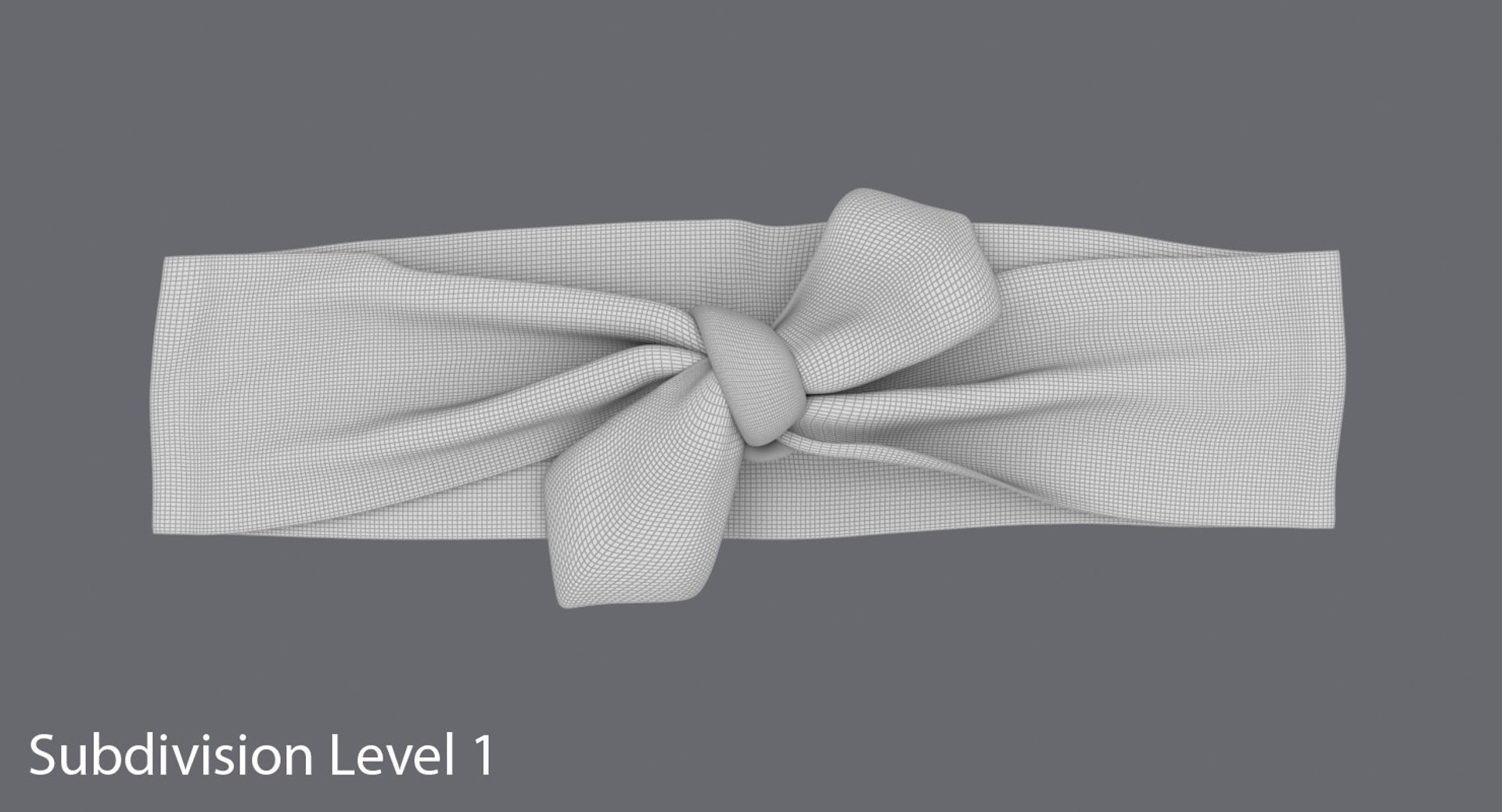 3d Model Bow Headband 02 Grey