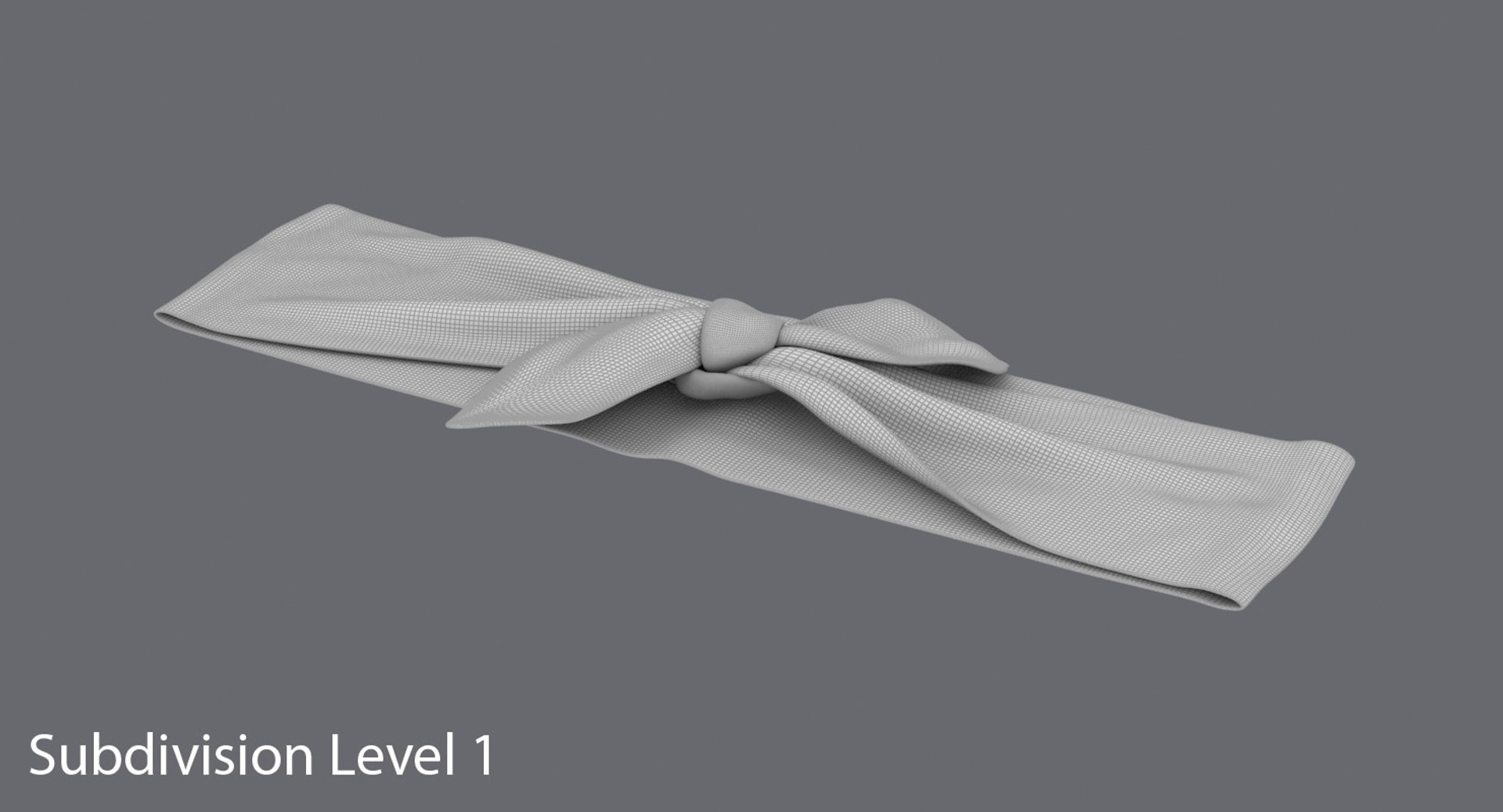 3d Model Bow Headband 02 Grey