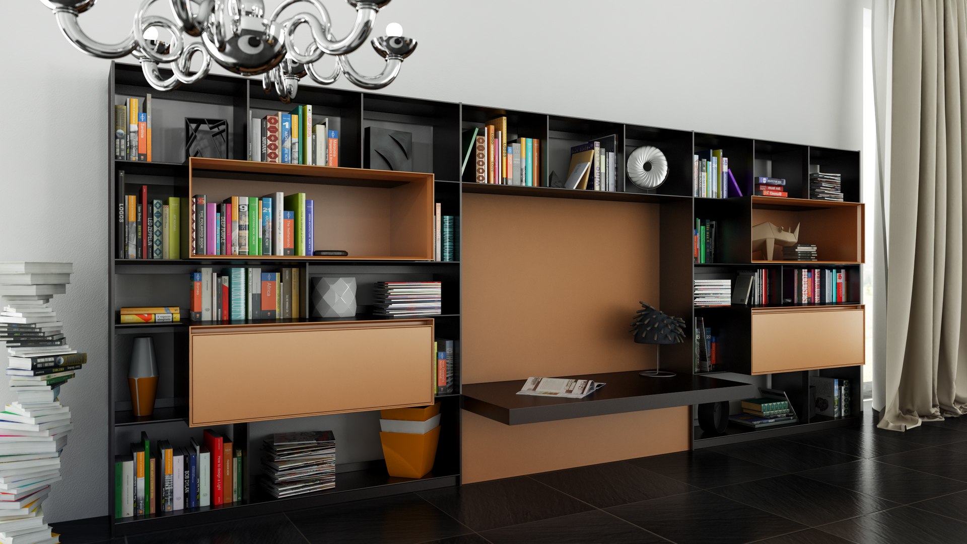 B Bookcase 25 - 3d C4d