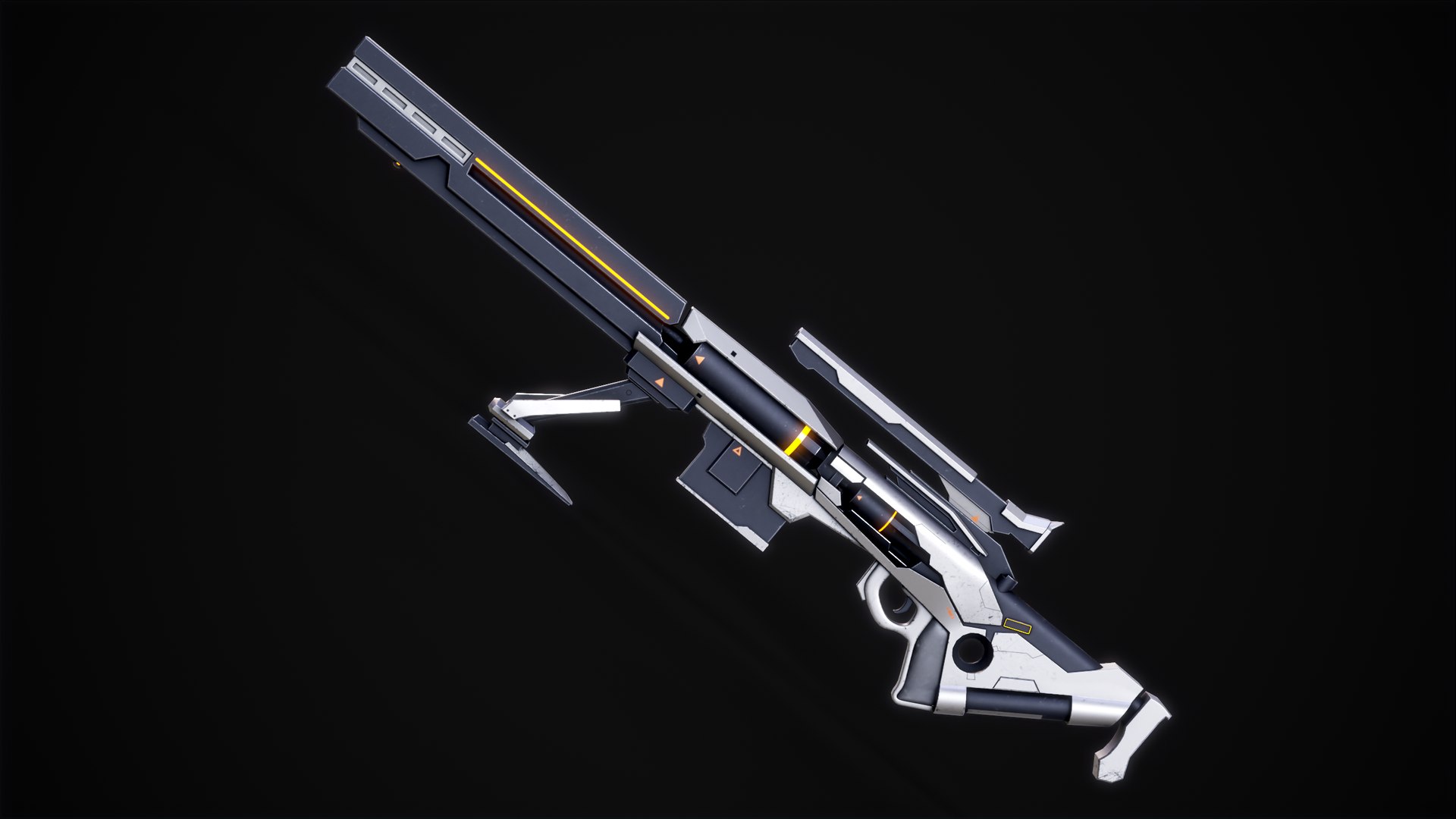 Sci-Fi Rifle Weapon 1 3D model - TurboSquid 1908302