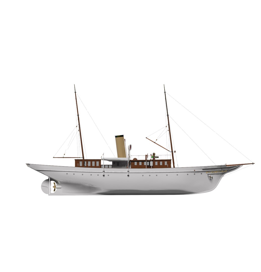 Luxury Steam Yacht Medea 3D Model - TurboSquid 1258495