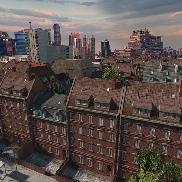 city building bronx style 3d model