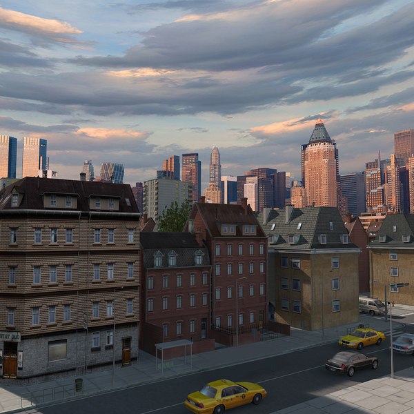 city building bronx style 3d model