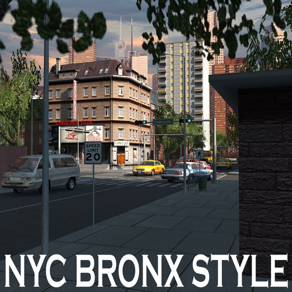 city building bronx style 3d model
