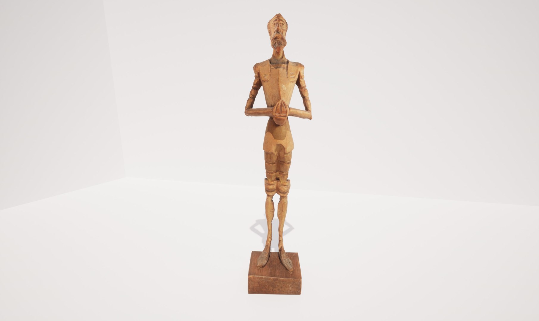 3D Don Quixote Wood Carving Figurine - TurboSquid 1969692