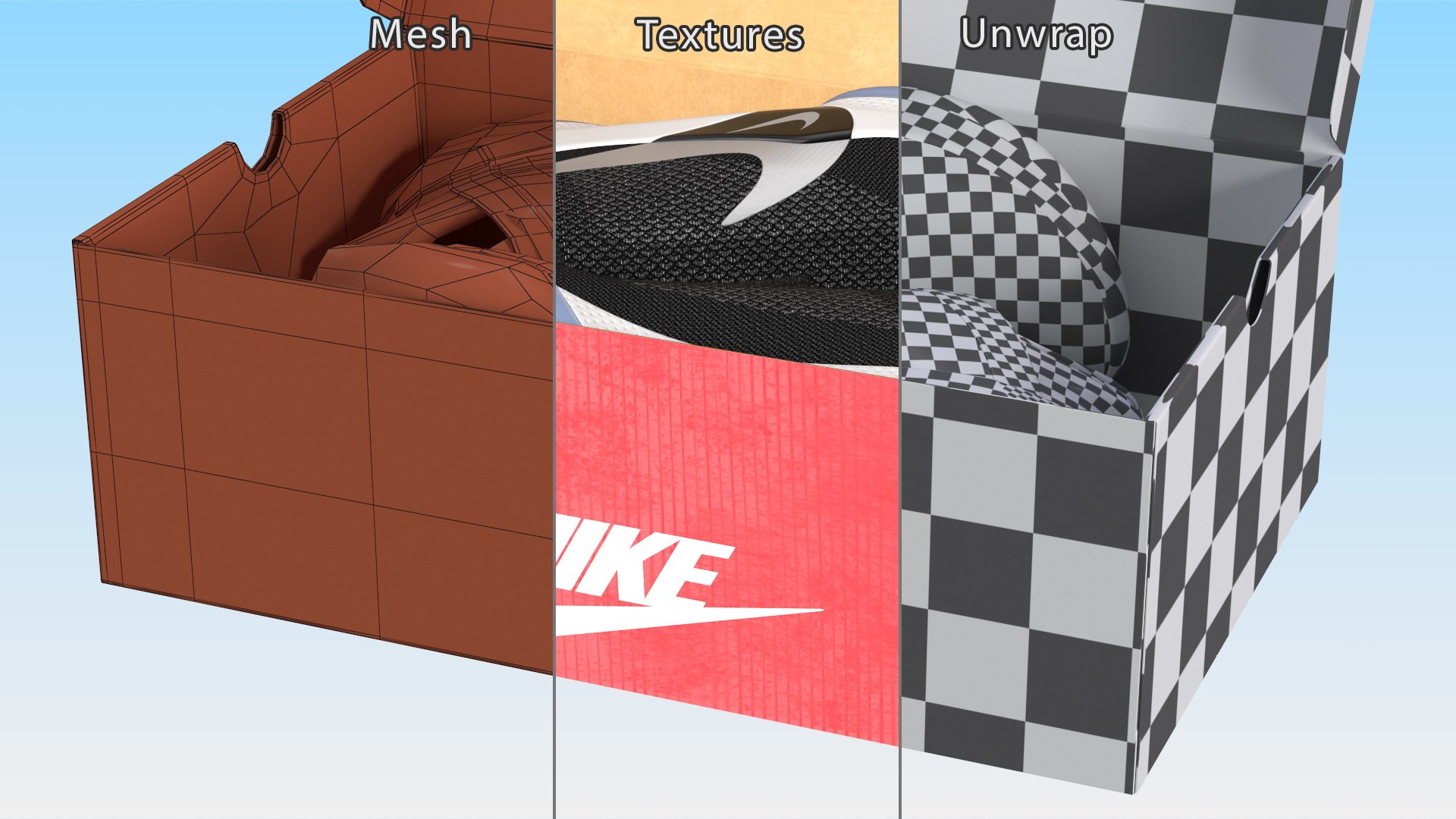 3D Shoe Box with Nike Sneakers - TurboSquid 2011360