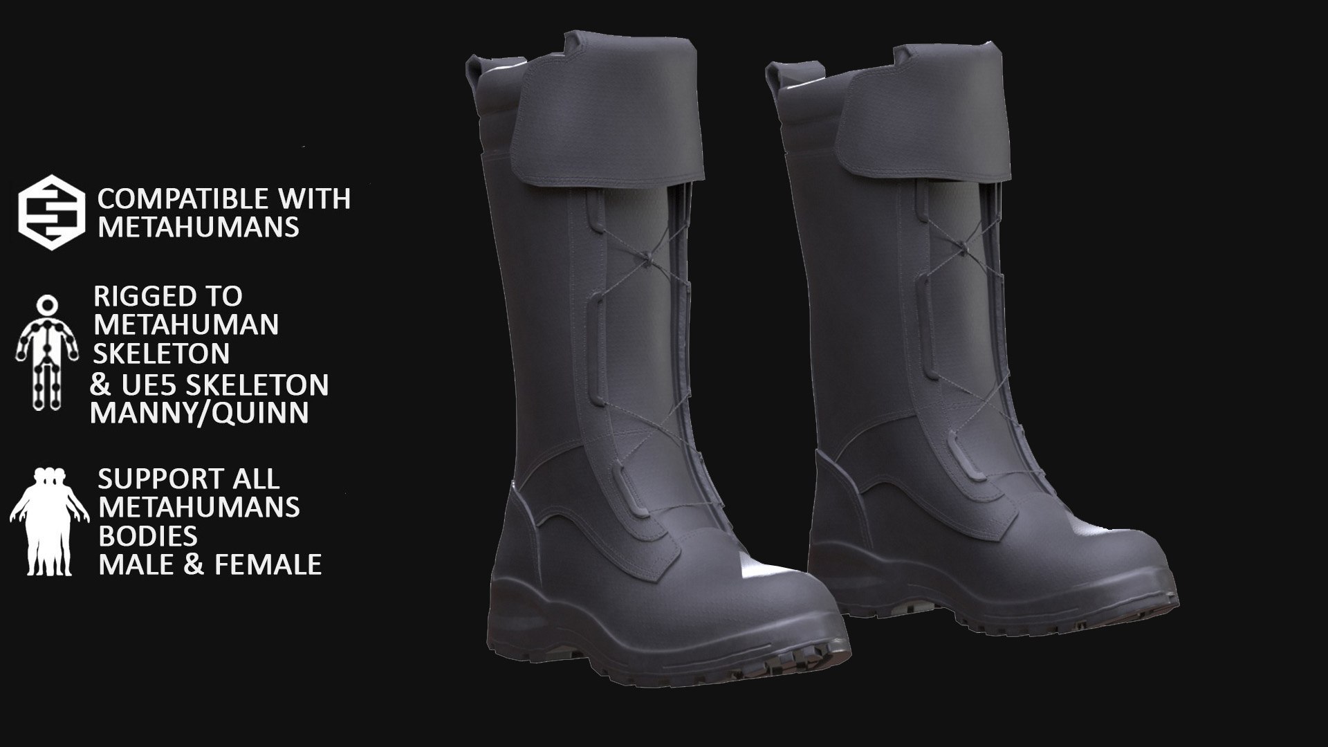 Mining Boots 95 - All MH Bodies UE5 Skeletons - Rigged 3D - TurboSquid ...