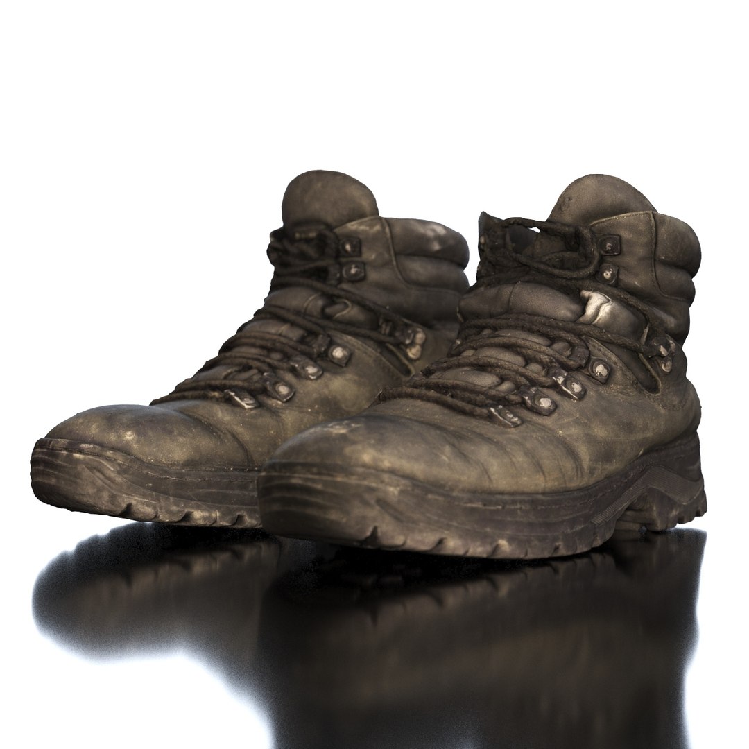 3D Old Winter Boots Scanned 8k Model - TurboSquid 1775896