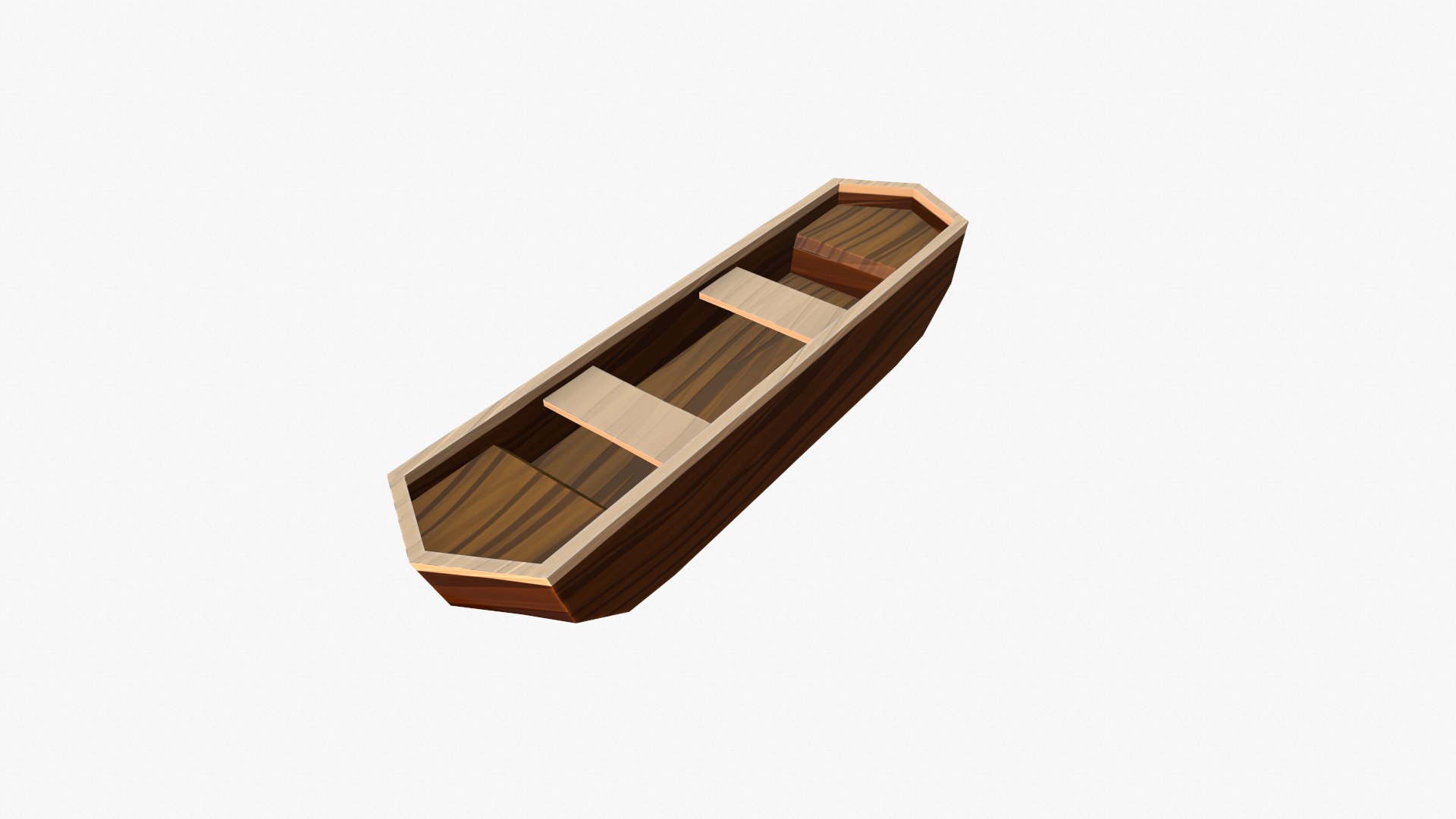 3D Model Cartoon Rowboat - TurboSquid 1962134